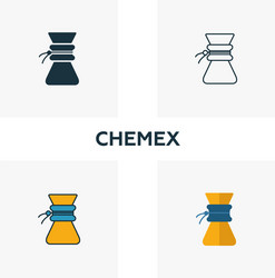 Chemex icon thin line symbol design from coffee Vector Image