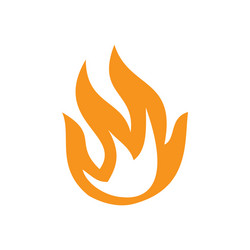 Flame orange icon on white background for graphic Vector Image