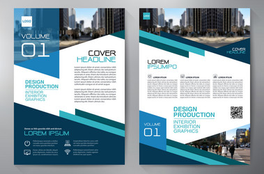 Business brochure leaflet cover page design Vector Image
