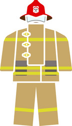 Fire service uniform icon Royalty Free Vector Image