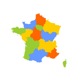 France political map of administrative divisions Vector Image