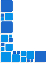 Logo letter l blue glowing Royalty Free Vector Image