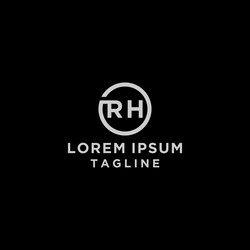 Rh circle logo Royalty Free Vector Image - VectorStock
