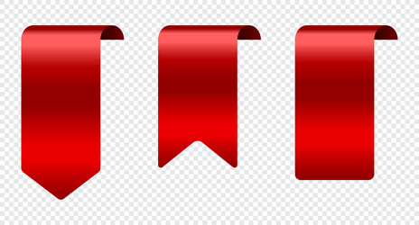 Sale and new label collection set red ribbons Vector Image