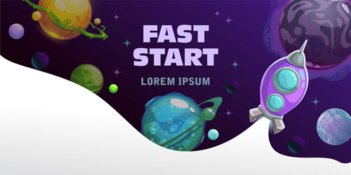 Space theme certificate concept Royalty Free Vector Image