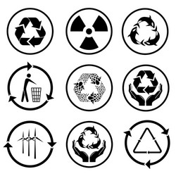 Recycle icons Royalty Free Vector Image - VectorStock