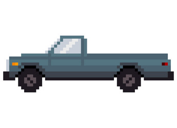 Car crash accident pixel art style retro video Vector Image