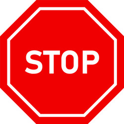 Stop red traffic sign red road isolated symbol Vector Image