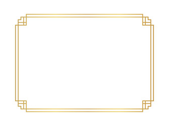 Chinese frame rectangle line certificate Vector Image