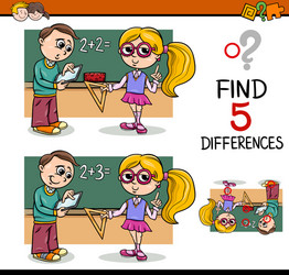 Differences activity for kids Royalty Free Vector Image