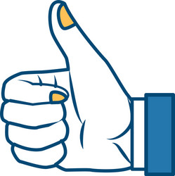 Like hand symbol pop art Royalty Free Vector Image