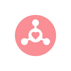 Love hub logo icon design connection logo Vector Image