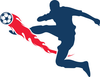 Soccer logo design creative football Royalty Free Vector