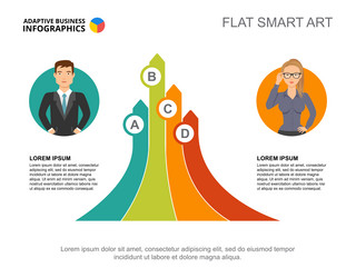Two business people process chart template Vector Image