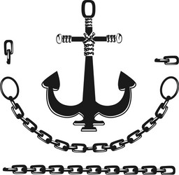 Anchor with chain Royalty Free Vector Image - VectorStock