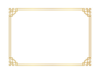 Chinese frame rectangle line certificate Vector Image