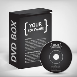 Cool realistic case for dvd or cd disk Royalty Free Vector