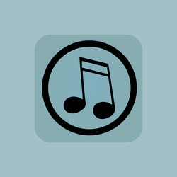 Pale blue 16th note icon Royalty Free Vector Image
