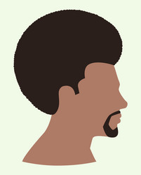 African national male hairstyles profile of a man Vector Image