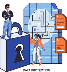 Data protection privacy internet security Vector Image
