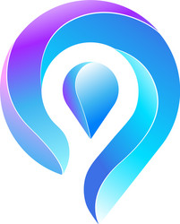 3d realistic location sign on map map pointer Vector Image