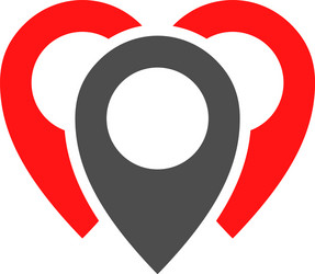 Meeting point flat icon Royalty Free Vector Image