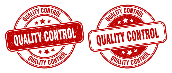 Quality control red grunge stamp Royalty Free Vector Image