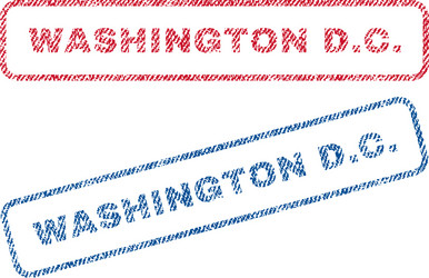 Washington dc textile stamps Royalty Free Vector Image