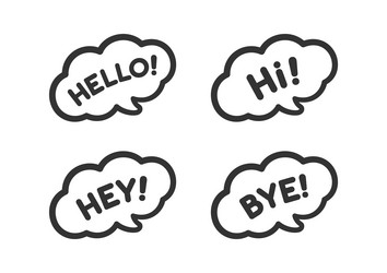 Goodbye inscription text in speech bubble Vector Image