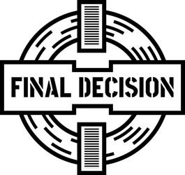 Final decision rubber stamp Royalty Free Vector Image
