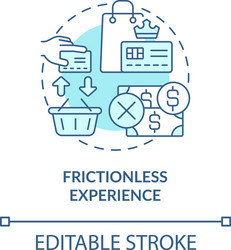 Frictionless experience concept icon Royalty Free Vector