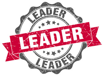 Leader stamp sign seal Royalty Free Vector Image