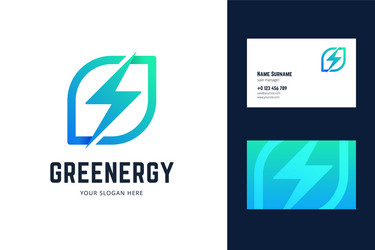 Electric logo and business card template Vector Image