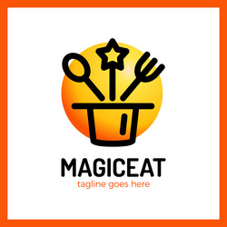 Magic eat logo Royalty Free Vector Image - VectorStock