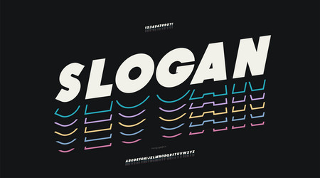 Kids font 3d bold colorful style Royalty Free Vector Image