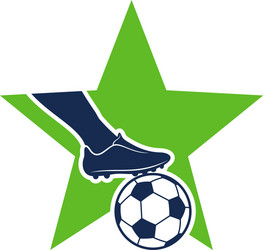 Soccer logo design creative football Royalty Free Vector