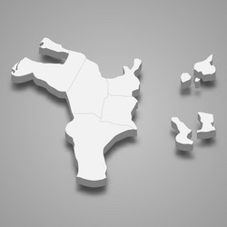 3D Isometric UAE Relief Map Royalty Free Vector Image