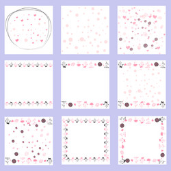 Delicate background frame scrapbook with pink Vector Image