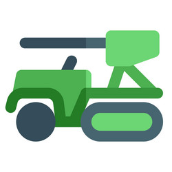 Heavy weapon equipped war car with turret Vector Image