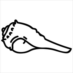 Seashells Black and White Clipart Vector Images (98)