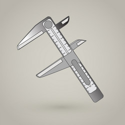 Metal vernier caliper series of hard working tool Vector Image