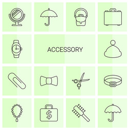 Accessory icons Royalty Free Vector Image - VectorStock