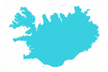Iceland simple map with icons Royalty Free Vector Image