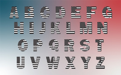 USA Flag Alphabet Vector Images (over 800)