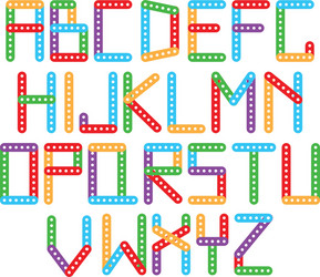Alphabet written with puzzle Royalty Free Vector Image
