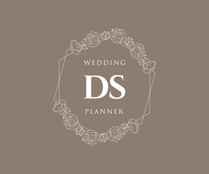Ds initials letter wedding monogram logos Vector Image