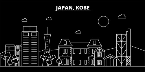 Japan kobe city skyline isolated Royalty Free Vector Image