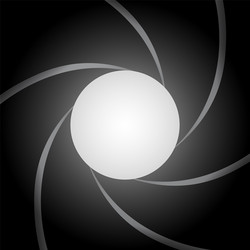 Secret agent gun barrel inside super theme Vector Image