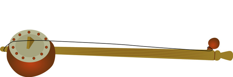 Acoustic guitar on white background Royalty Free Vector