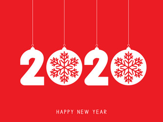 Logo 2020 number cut out paper sheets overlay Vector Image